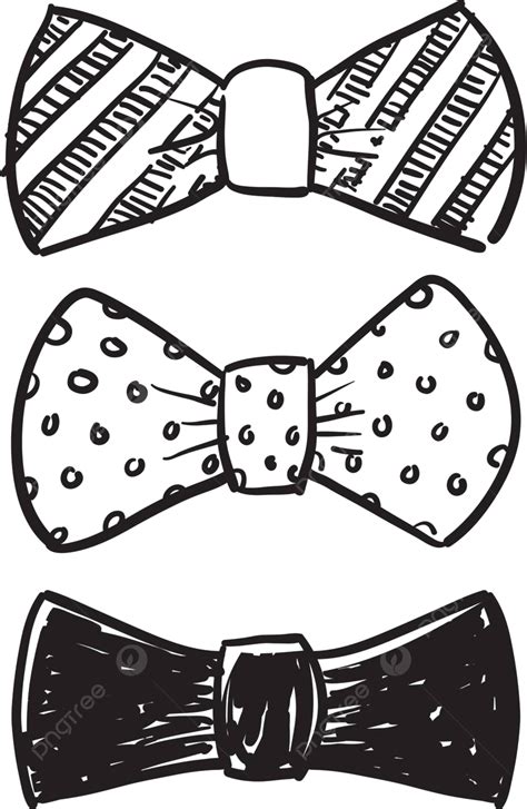 Bow Tie Set Sketch Male Bow Neck Vector Male Bow Neck Png And Vector