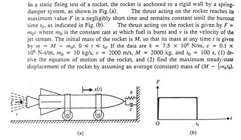 solved in a static firing test of a rocket the rocket is