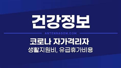 코로나 자가격리자 생활지원비 유급 휴가비용 신청 대상 제외 대상 지원 금액