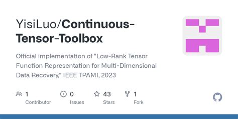 Github Yisiluocontinuous Tensor Toolbox Official Implementation Of Low Rank Tensor Function