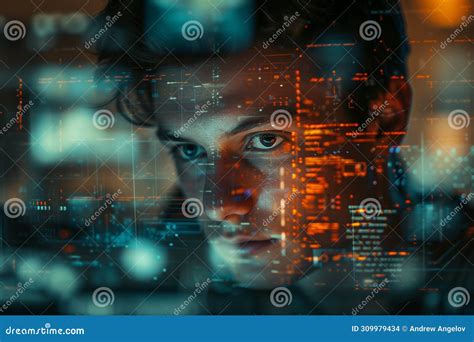 Software Developer Computer Programmer Flat Character On Cartoon