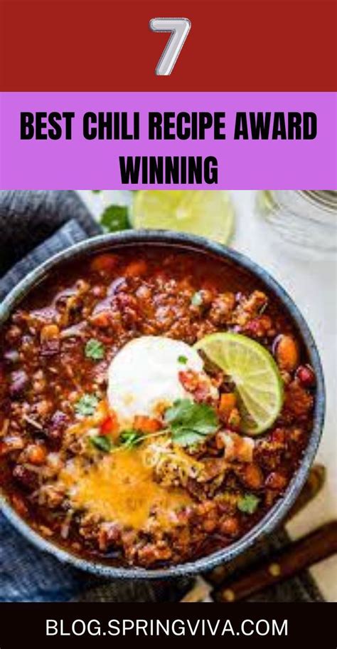 Award Winning Chili Recipe Artofit