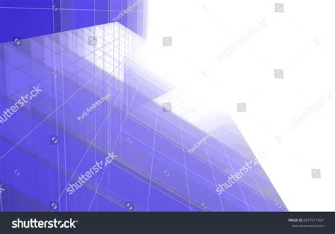 Abstract Architecture Drawing 3d Illustration Stock Illustration