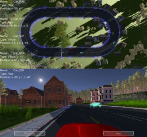 Evaluation Scenario Visualized In Unity 3d From Both A Birds Eye View
