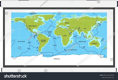Tectonic Plates Landforms Illustration Stock Vector Royalty Free