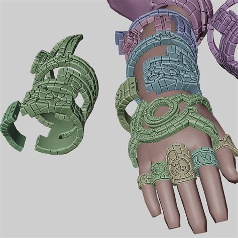 Link UltraHand And Rings Set Runes Zelda Tears Of The Kingdom 3D Model