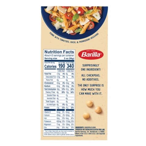 Barilla Chickpea Penne Naturally Gluten Free And Non Gmo Pasta 88 Oz