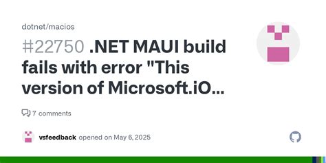 Net Maui Build Fails With Error This Version Of Microsoftios