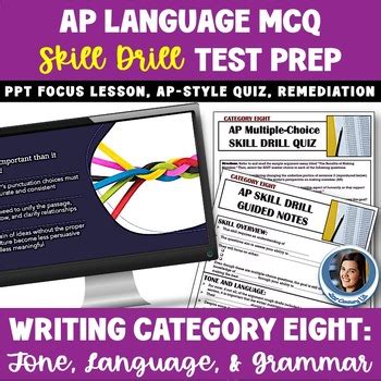 AP Language Multiple Choice Exam Prep MCQ Composition Tone Language Punctuation
