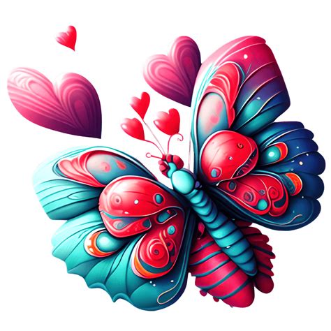Love Heart Butterfly Graphic · Creative Fabrica