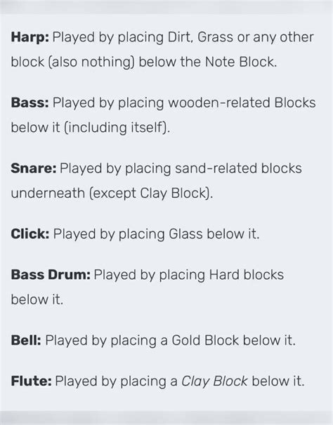 Minecraft Note Block Instruments Guide