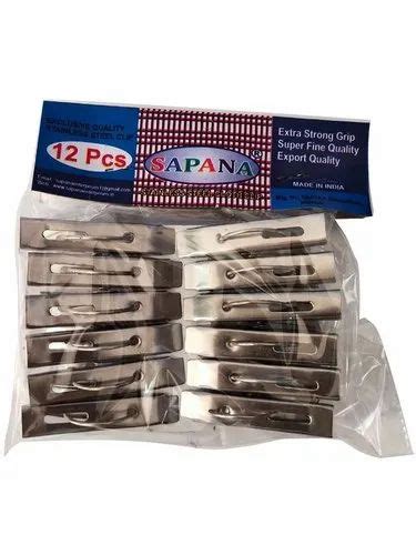 Stainless Steel Cloth Clip Packet Size M 10 At Rs 29packet In