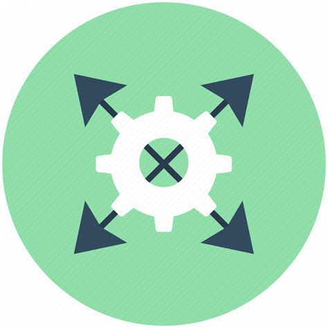 Arrows Cog Cogwheel Four Arrows Strategy Icon Download On Iconfinder