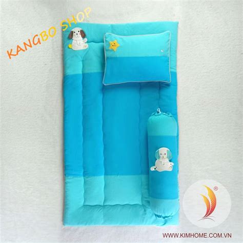Mua Bộ Nệm Gối Cho BÉ Trai Chất Liệu Vải Cotton Cara Chần Gòn Thương