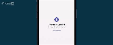 How To Lock The Journal App