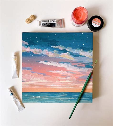 이랑 Yirang Kim On Instagram “노을을 그릴까 밤하늘을 그릴까하다가 둘다 그려버리기 이랑그림” Art