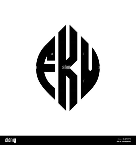 Fkv Circle Letter Logo Design With Circle And Ellipse Shape Fkv Ellipse Letters With