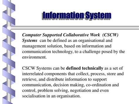 Ppt New Organisational Forms And Cscw Part 2 Powerpoint