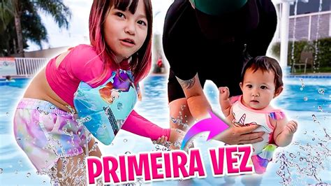 Primeira Vez Da Minha IrmÃzinha Na Piscina Deu Ruim Yu E FamÍlia