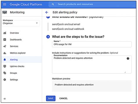 Google Cloud Platform Monitoring Integration Guide SendQuick Cloud