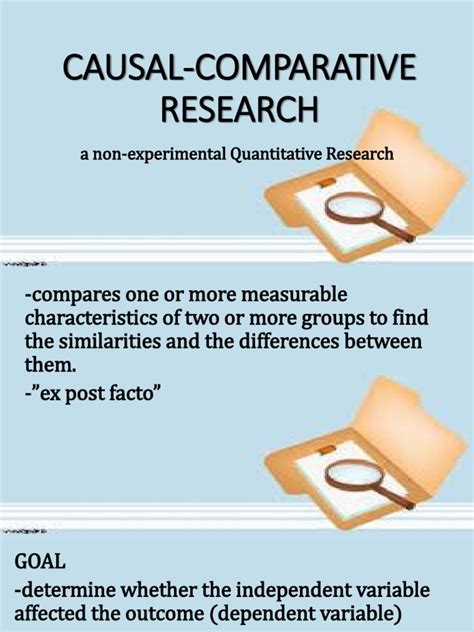 Causal Comparative Research A Non Experimental Quantitative Research Pdf Experiment