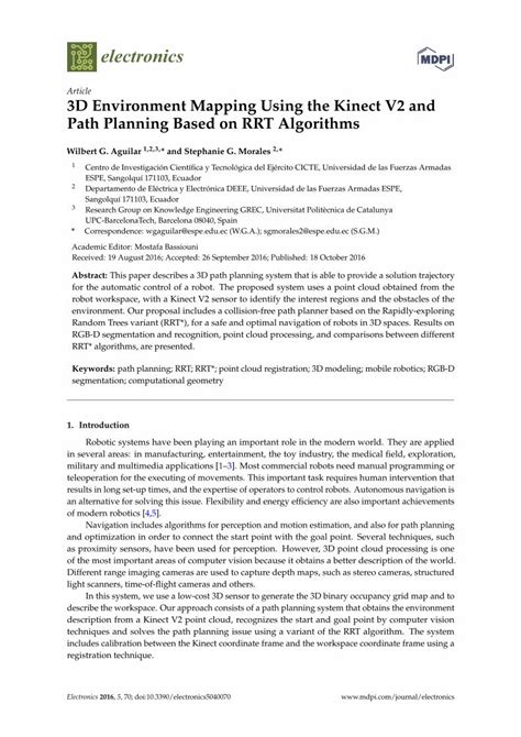 pdf 3d environment mapping using the kinect v2 and path dokumen tips