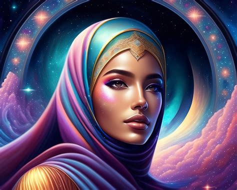 Premium Ai Image Beautiful Girl Wearing Hijab