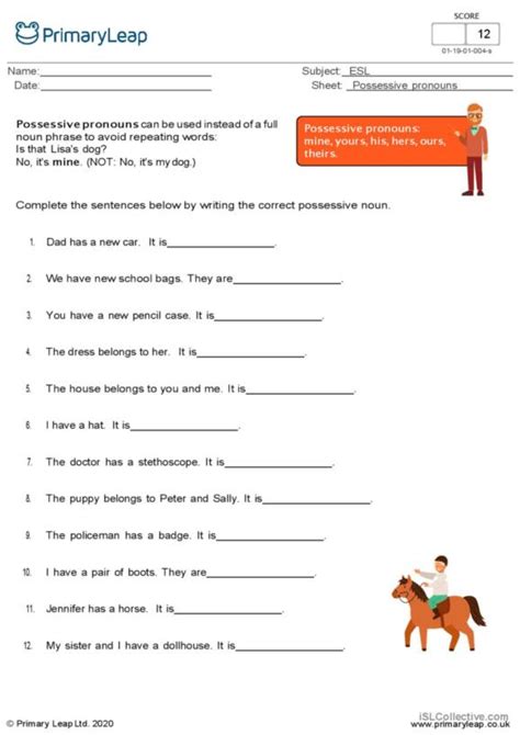 3 Pronouns Possessive Pronouns E G My Mine Creative Wr…