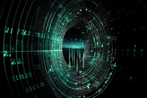 Securing Digital Future With Binary Code Lock Conceptual Illustration