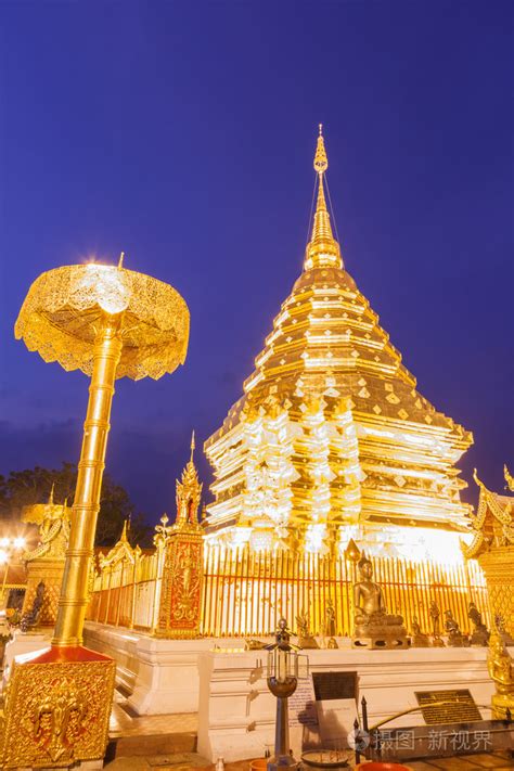 gece k wat phrathat DOI suthep tapnak Tayland chiang照片 正版商用图片1ezpgu 摄图新视界