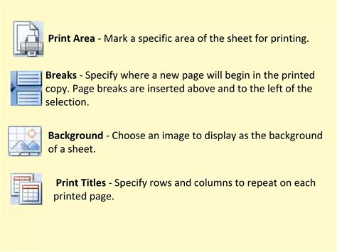 Ms Excel Page Layout PPT