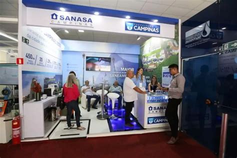 Estande da Sanasa mostra tecnologia de produção de água de reúso