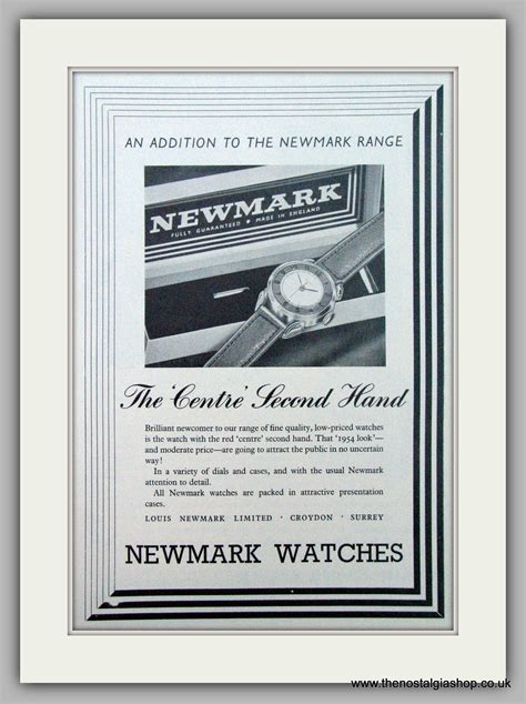 Newmark Watches Red Centre Second Hand Louis Braham Original Advert 1