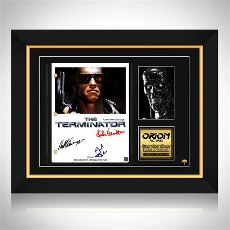 The Terminator Movie Script Limited Signature Edition Custom Frame Rare T