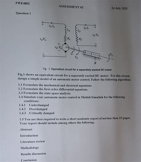 [solved] Question 1 Fig 1 Equivalent Circuit For A Separat