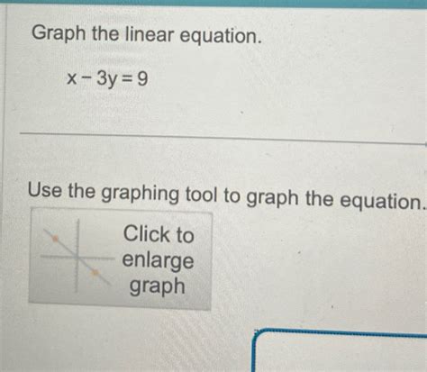 Solved Graph The Linear Equation X Y Use The Graphing Tool Chegg