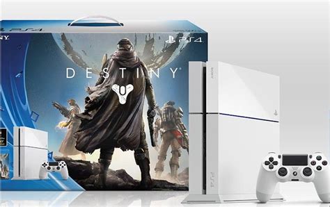 Sony PlayStation 4 в белом цвете и в комплекте с игрой Destiny ...