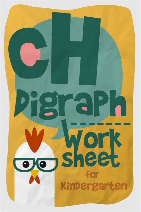 16 Ch Digraph Worksheets For Kindergarten