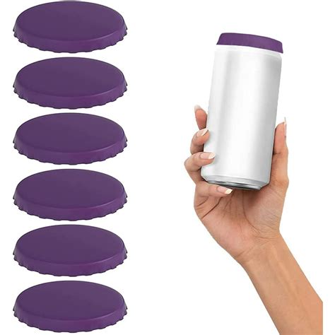 Tapas De Silicona Para Latas De Soda Paquete De 6 Tapas Reutilizables