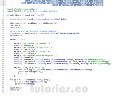 POO Objective C Aplicacion Clase Candidato Tutorias Co