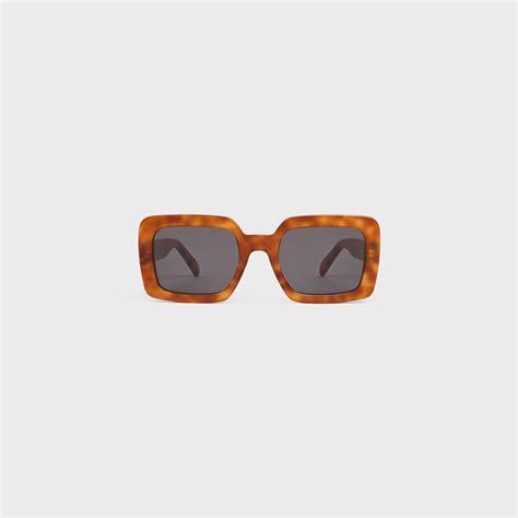 Triomphe 13 Sunglasses In Acetate Blonde Havana Celine