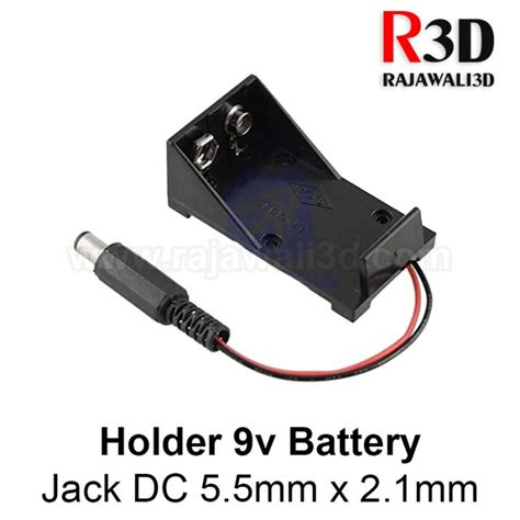Jual Battery Holder 9v Baterai Dc Jack 5 5mm X 2 1mm Charger Baterai Shopee Indonesia