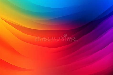 Colorful Abstract Wavy Background With Gradient Generative Ai Stock Illustration Illustration