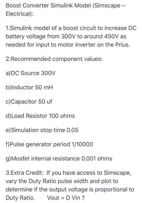 Solved Boost Converter Simulink Model Simscape Chegg Com