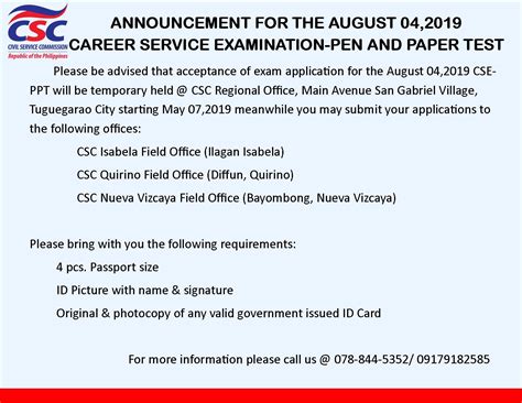 csc region 2 attention all cse ppt applicants