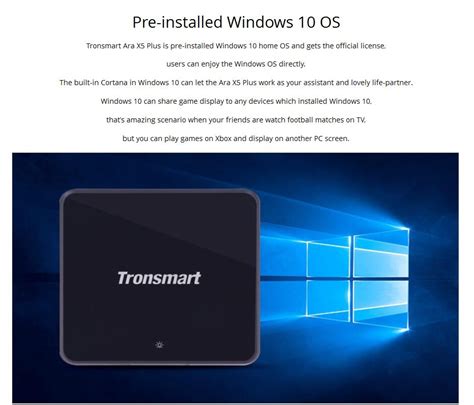 Tronsmart Ara X5 Plus Windows 10 TV Box Intel Atom Cherry Trail Z8300 ...