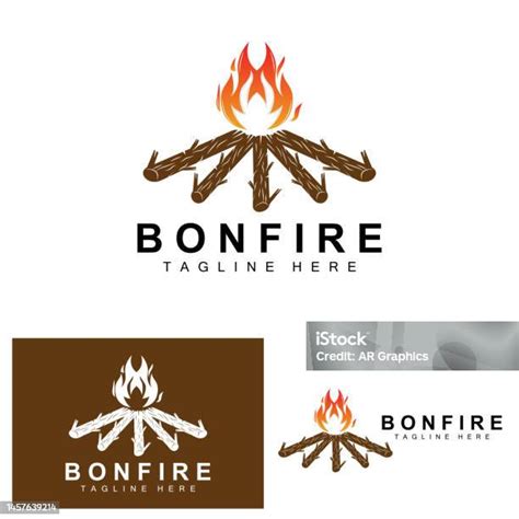 캠프 파이어 로고 디자인 캠핑 벡터 나무 화재 및 숲 디자인 가연성에 대한 스톡 벡터 아트 및 기타 이미지 가연성 나무 낚시 Istock