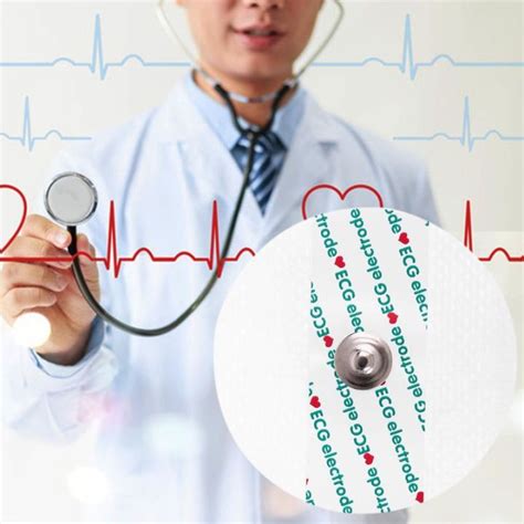Fir♞ Ecg Electrode Patch For Electrocardiograph Fittings Lead Wire Ecg Poster Circular Electrode