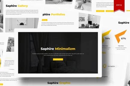 Saphire Powerpoint Template Incl Room And Home Envato