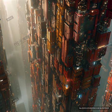 Ai创作图立体方块科技 科幻城市 立方体城市 方块科技 方块宇宙 科幻之城 科幻都市 科技感方块 超立方体 科技感立方体 科幻地产 立方体矩陈